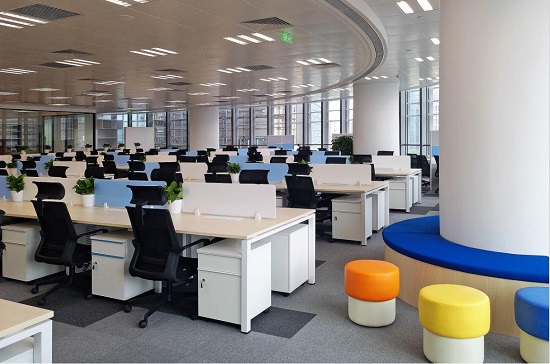 Modern office bench desking workstation