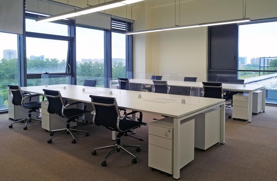 Modern office bench desking workstation